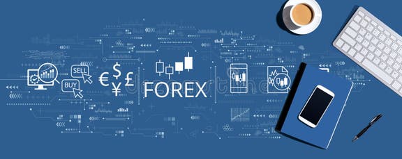 Forex Trading Concept with Computer Keyboard and Office Items Editorial ...