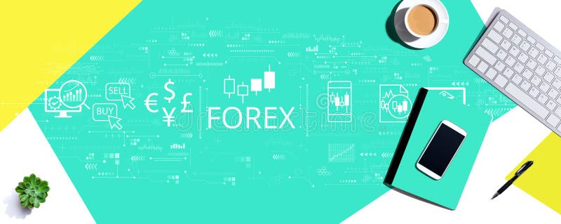 Forex Trading Concept with Computer Keyboard and Office Items Editorial ...