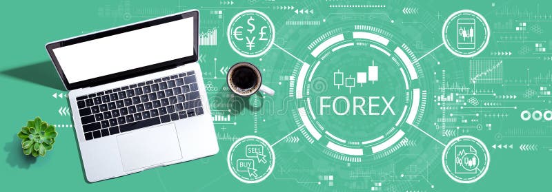 Forex Trading Concept with a Laptop Computer Editorial Stock Photo ...