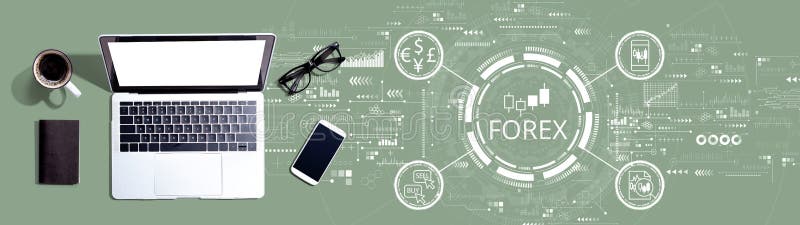 Forex Trading Concept with a Laptop Computer Editorial Stock Image ...