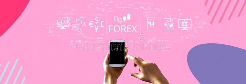 Forex Trading Concept with Person Using Smartphone Editorial Photo ...