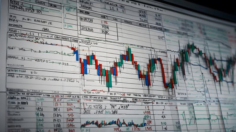 Forex Trading Graphs Featuring Candlestick Patterns and Trend Lines ...