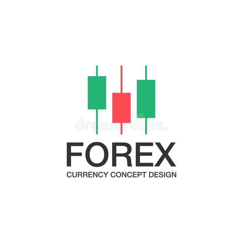 Forex Trading Icon. Candlestick Chart with Text. Vector EPS 10 ...
