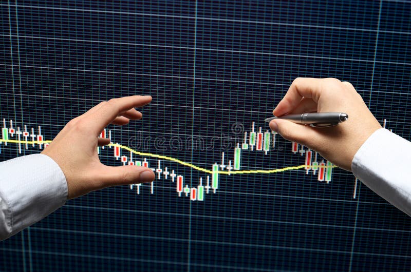 Forex Trading Technical Analysis Concept Stock Image - Image of monitor ...
