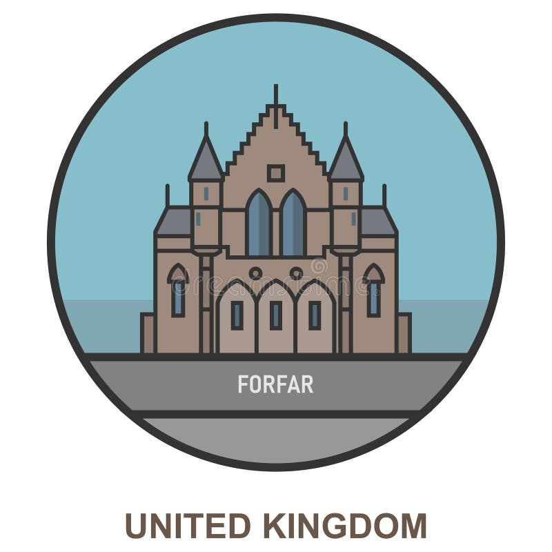 Forfar. Cities and Towns in United Kingdom Stock Vector - Illustration ...