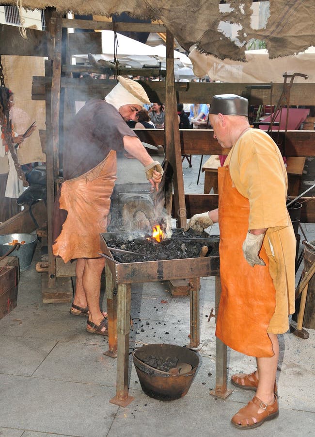Forge Artisans at Medieval Fair Editorial Photo - Image of theme ...