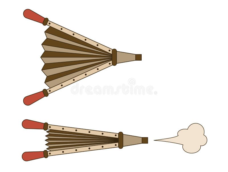 Vintage air blower bellows stock vector. Illustration of lumber - 33294838