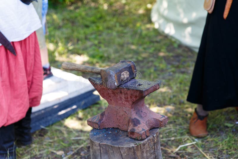 Forge. Blacksmith`s tool stock image. Image of industry - 153937063