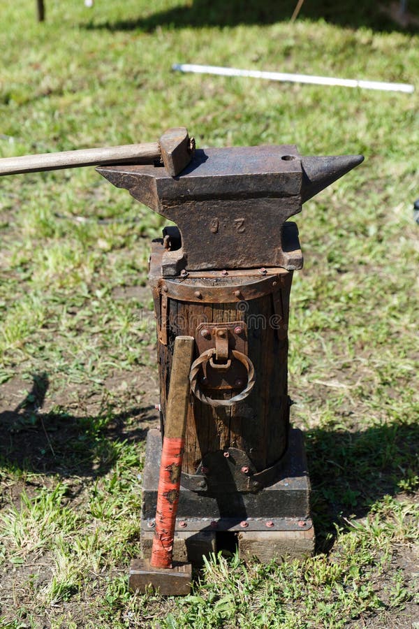 Forge. Blacksmith tool stock image. Image of manual - 154543519