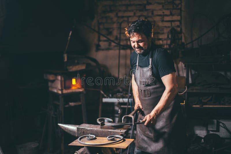 Forge, Blacksmith`s Work, Hot Metal Stock Image - Image of retro ...