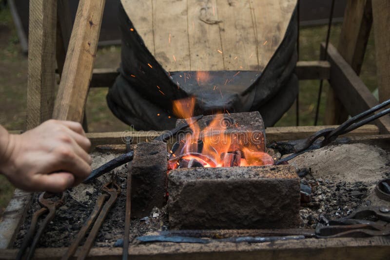 Forge, Blacksmith`s Work, Hot Metal Stock Photo - Image of style ...