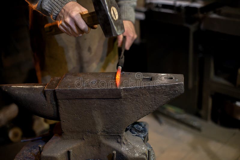 Forge. Blacksmith tool stock image. Image of manual - 154543519