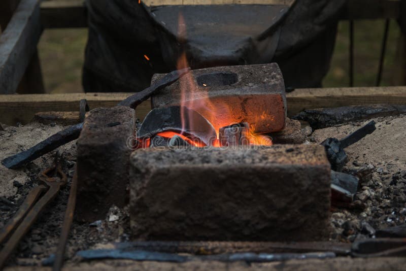 Forge, Blacksmith`s Work, Hot Metal Stock Image - Image of history ...