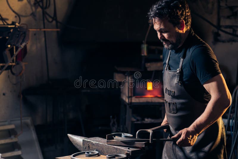 Forge, Blacksmith`s Work, Hot Metal Stock Image - Image of retro ...