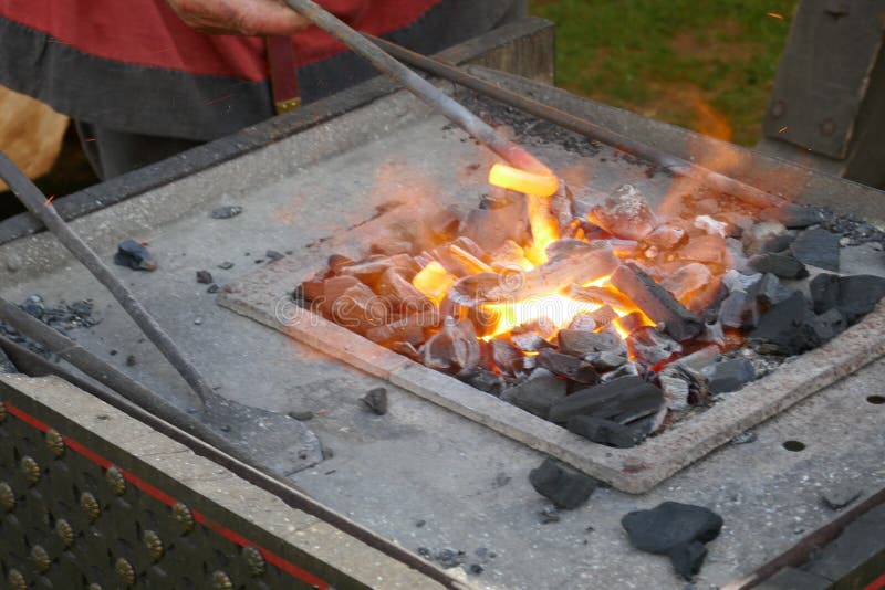 Forge. Blacksmith tool stock image. Image of manual - 154543519