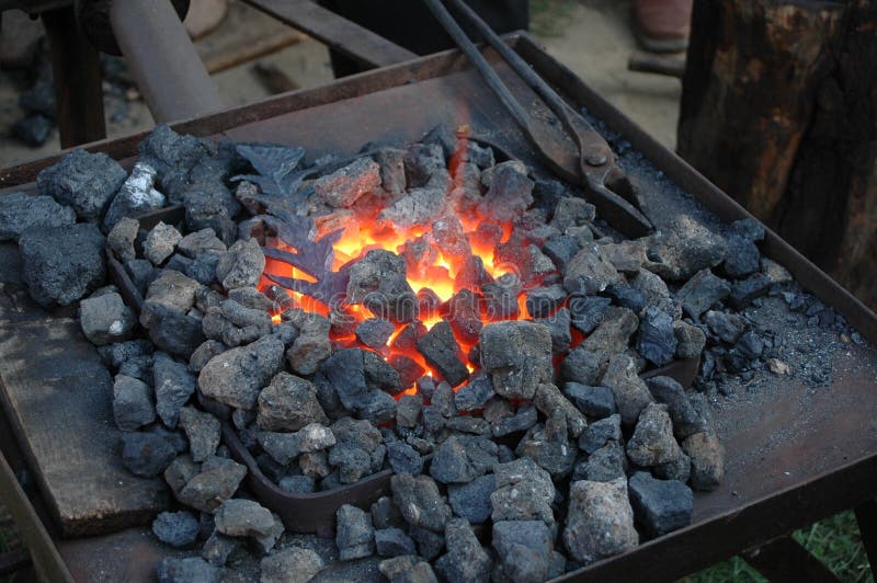 Forge Fire stock photo. Image of anwil, smith, fire, forge - 23618