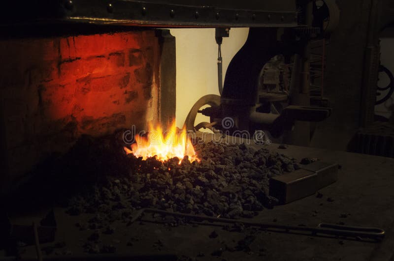 Forge fire stock photo. Image of retro, work, glowing - 133806630