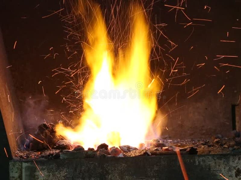 Forge fire stock footage. Video of burning, hellish, blacksmiths - 91967734