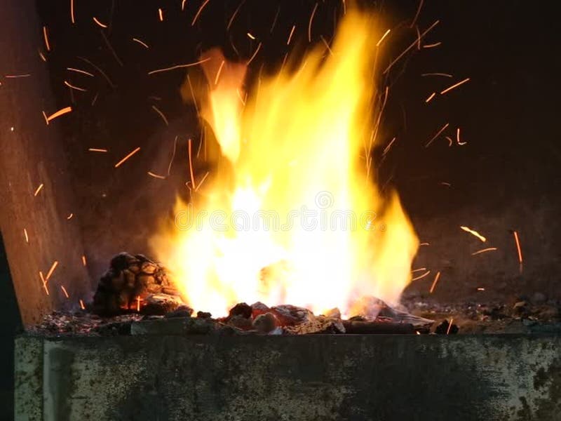 Forge fire stock footage. Video of burning, hellish, blacksmiths - 91967734
