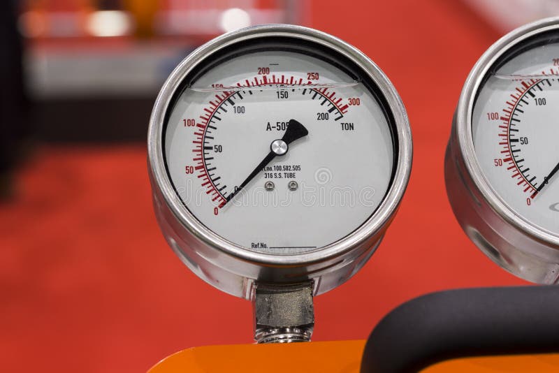 Forge Gauge / Gage in a Machine Stock Photo - Image of stress, post ...