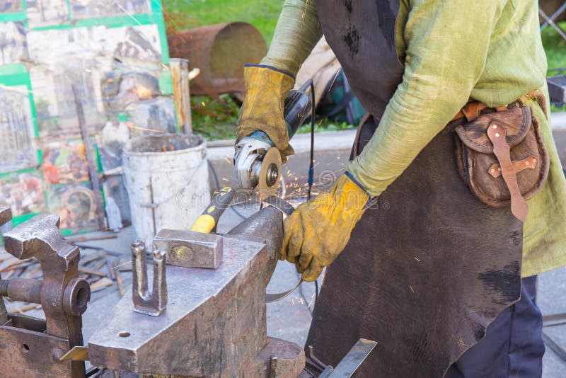 Forge by hand stock image. Image of craftsman, forgeman - 40799141