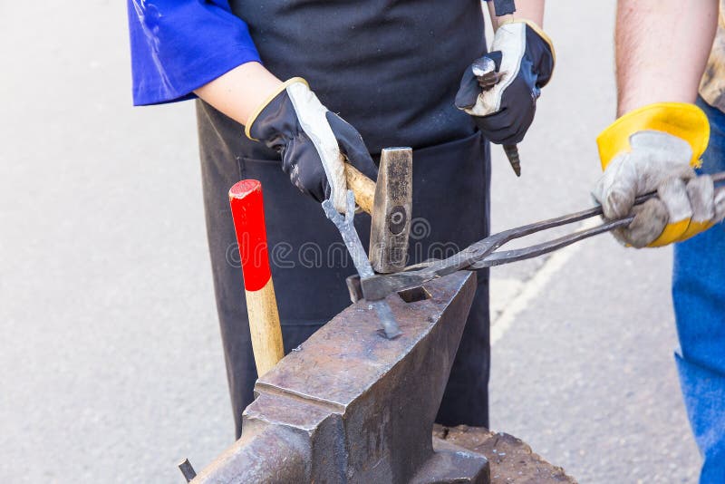 Forge by hand stock photo. Image of metalwork, antique - 40799176