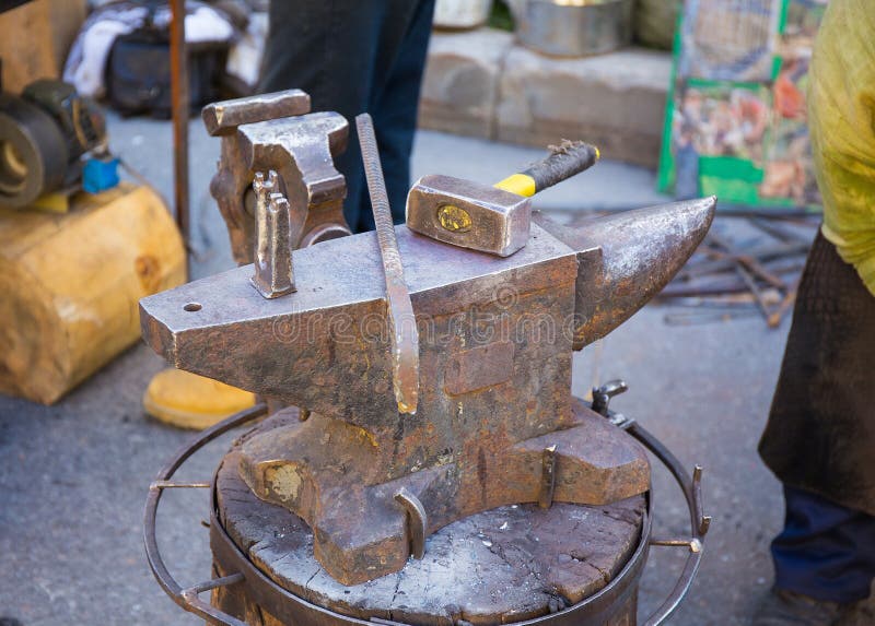 Forge by hand stock photo. Image of horseshoe, equipment - 40799300