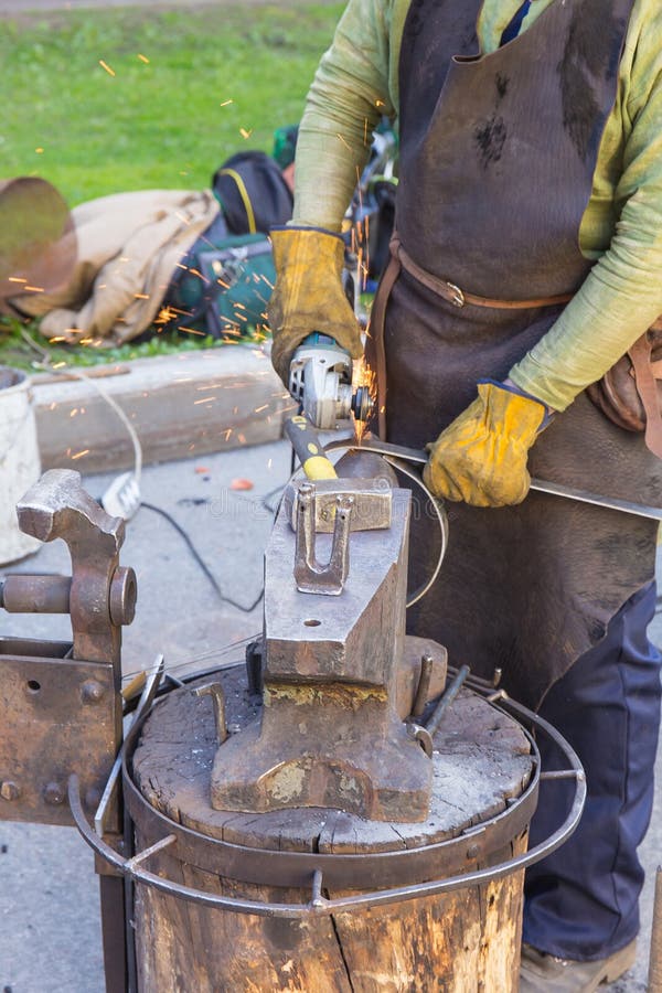 Forge by hand stock photo. Image of craftsmanship, iron - 40799402