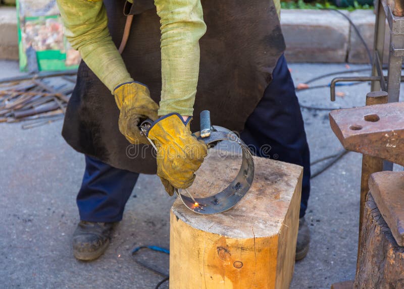 Forge by hand stock photo. Image of glowing, handmade - 40799470