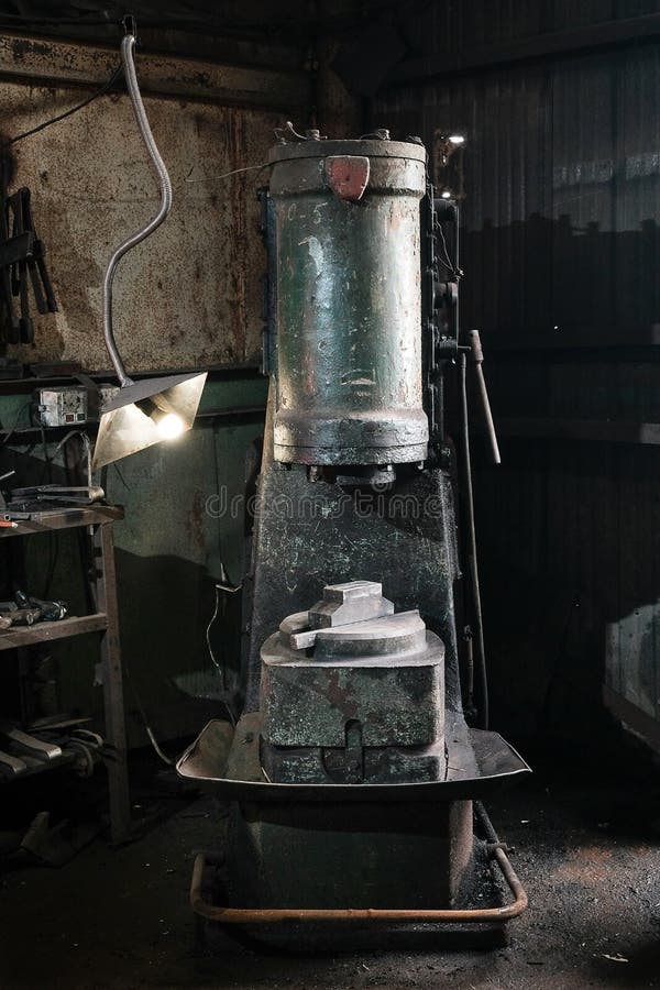 Forge, Production Workshop. Blacksmith Tools and Hot Metal Stock Image ...