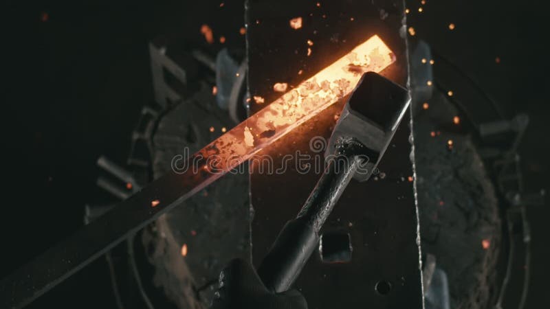 Forge Workshop. Smithy Manual Production Stock Video - Video of forging ...