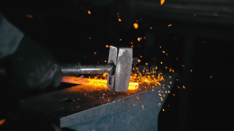 Forge Workshop. Smithy Manual Production Stock Image - Image of molten ...
