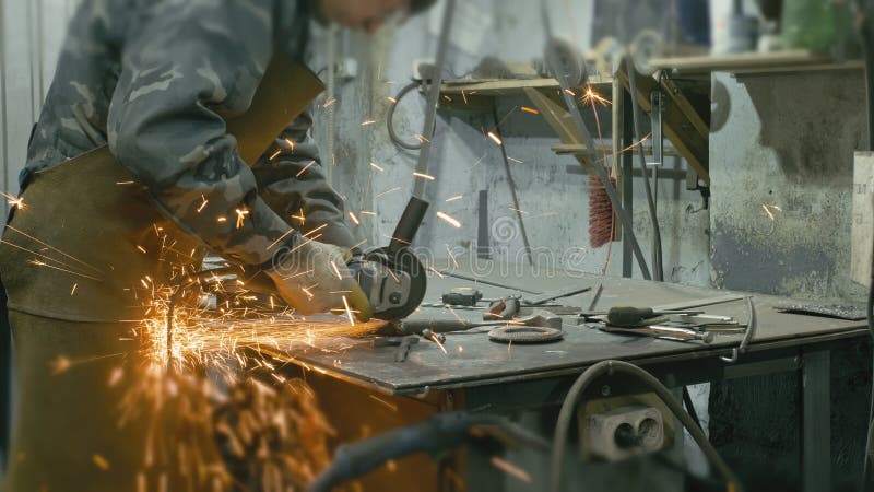 Forge Workshop on Table. Smithy Manual Production. Work on the Product ...