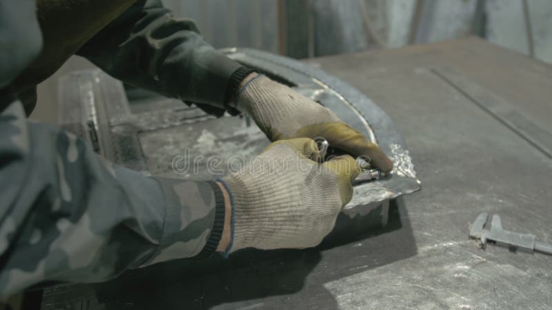 Forge Workshop on Table. Smithy Manual Production. Work on the Product ...