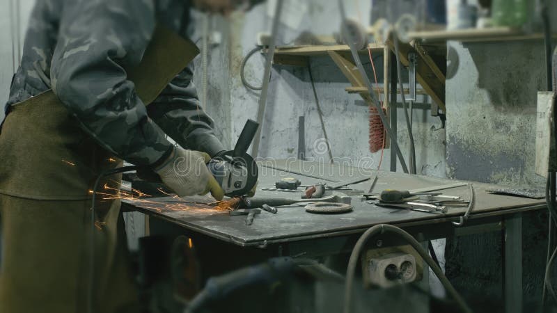 Forge Workshop on Table. Smithy Manual Production. Work on the Product ...