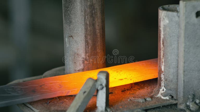 Forge Workshop on Table. Smithy Manual Production. Work on the Product ...