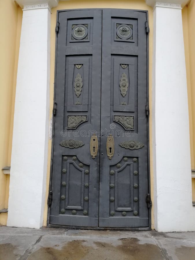 Forged doors Assembly stock image. Image of antic, entrance - 142716785