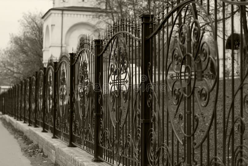 Forged fence stock photo. Image of craft, smith, bronze - 19710804