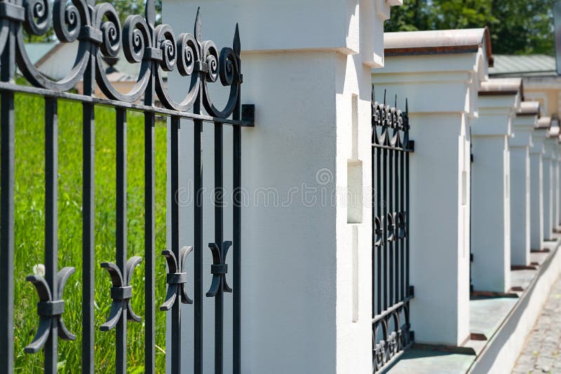 Forged Fence. Detail of an Old Fence. Selective Focus Stock Image ...