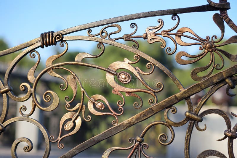 Forged fence stock photo. Image of craft, patterned, pattern - 78318762