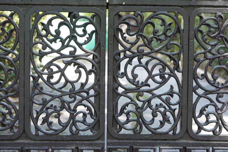 Forged metal fence stock image. Image of iron, security - 64450969