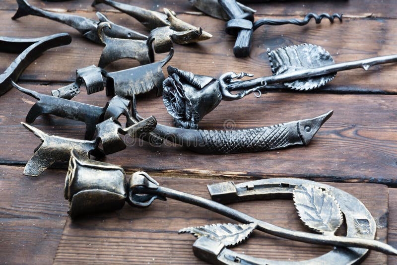 Forged metal products stock image. Image of element, handmade - 68462349