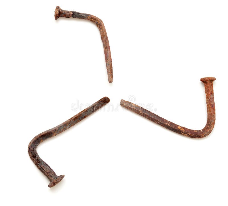 Forged nails figure stock image. Image of race, oxidized - 36609609