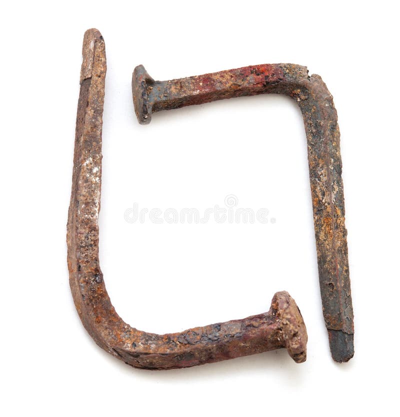 Forged nails letters stock image. Image of blacksmith - 36609537