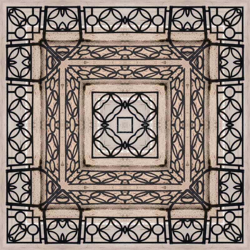 Forged Openwork Iron Fence - a Pattern Square from a Photo Stock Photo ...