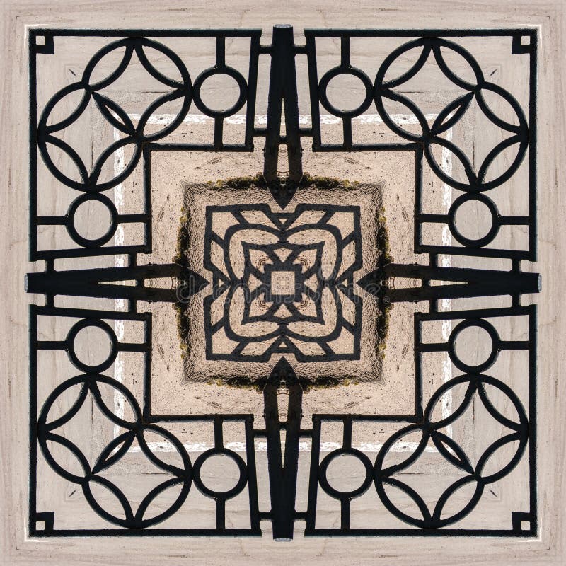 Forged Openwork Iron Fence - a Pattern Square from a Photo Stock Photo ...