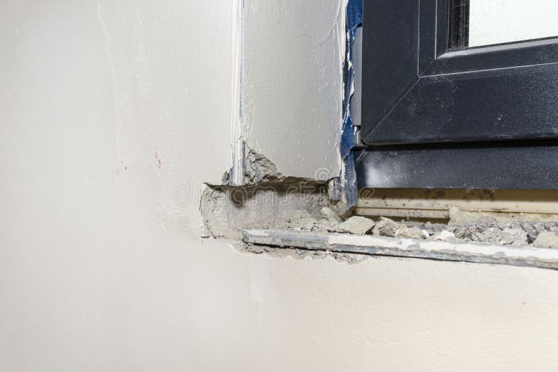 Forged Place in the Wall Under the Window, Prepared for Installing a ...