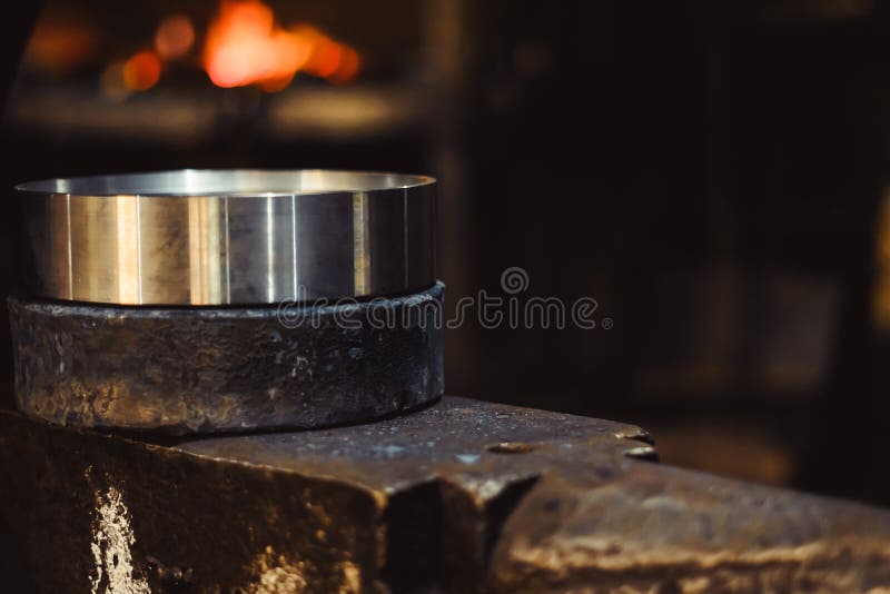Forged Product at the Forge Stock Photo - Image of metalworking, hammer ...