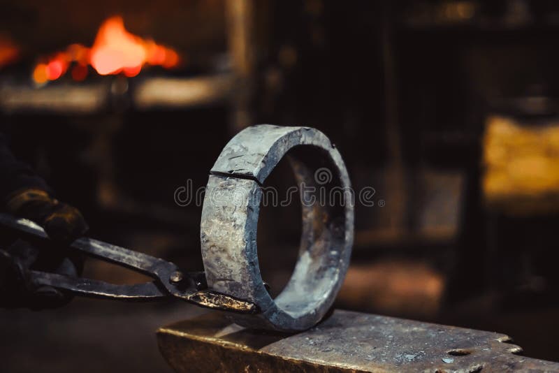 Forged Product at the Forge Stock Photo - Image of hammer, hardening ...