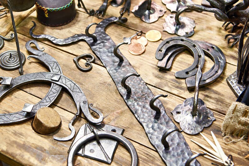 Forged products handmade stock image. Image of tool - 262187119